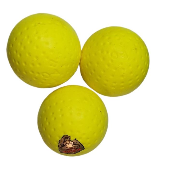 Pack of 3 PU Dimple Rubber Cricket Balls - Soft Tennis Ball for ...