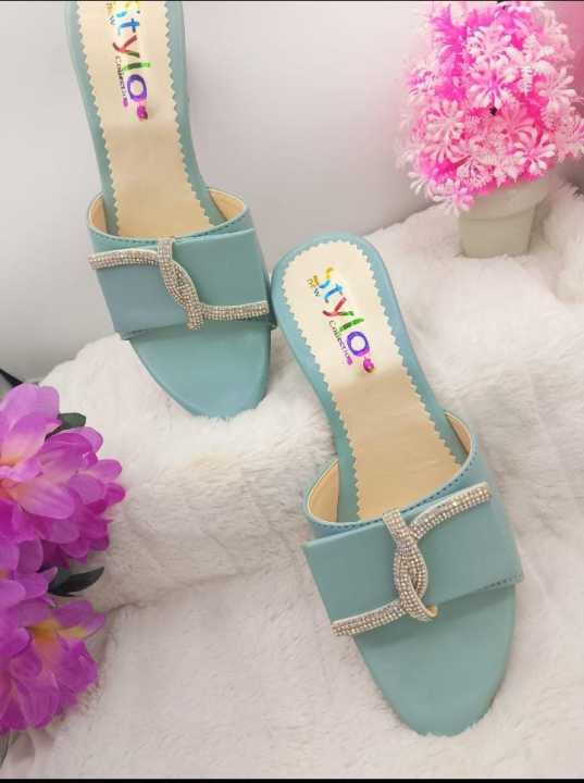 Women’s Fox Leather Buckle Sandal | Blue Casual Footwear | Sizes 6–11 ...