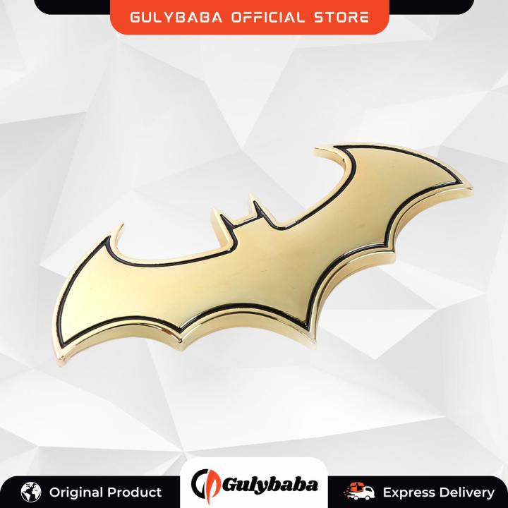 Batman 3D bat Shape (Gold) Car Stickers Cool Metal Car Logo Emblem ...