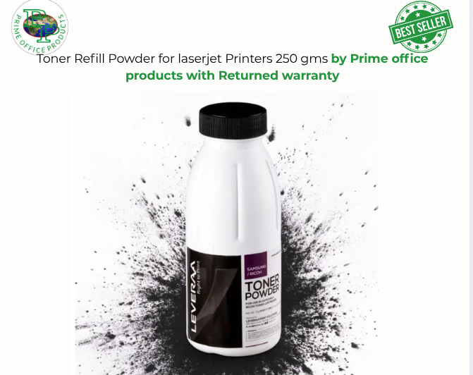 Toner Refill Powder for laserjet Printers 250 gms by Prime office ...