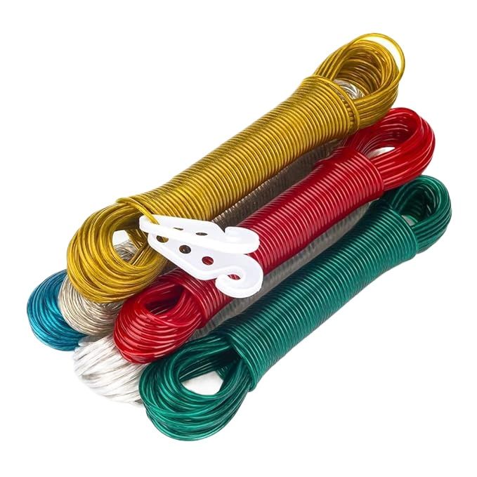 Wet Cloth Laundry Rope Pvc Coated Metal Cloth Drying Wire - 20 Metres ...