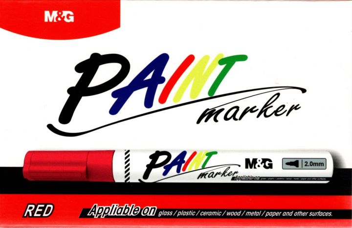 M&G Red Metallic Permanent Paint Marker - 1 Piece | Daraz.pk