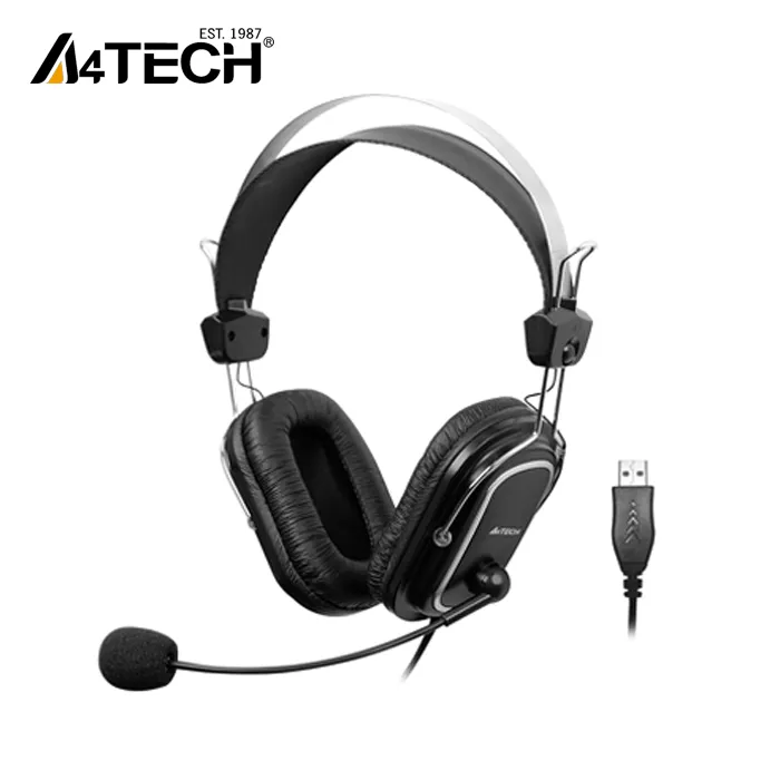 A4Tech HU-50 Headphones - Comfort Fit Stereo USB Headset | Daraz.pk