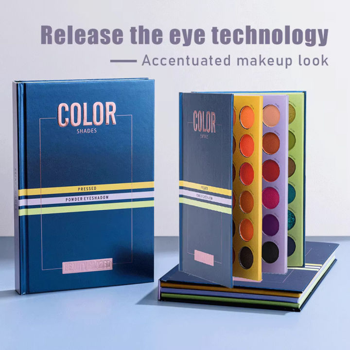 72-Color Book Eyeshadow Palette - Romantic Art Flower Theme, Highly ...