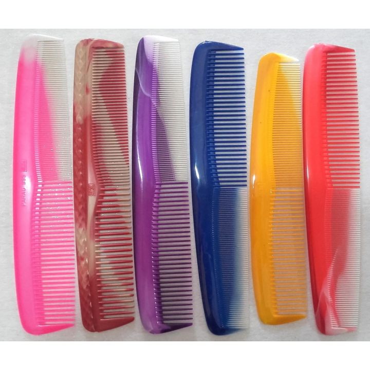 Pack 3 Black/Multi/wood color Pure Plastic Comb for Home use | Daraz.pk