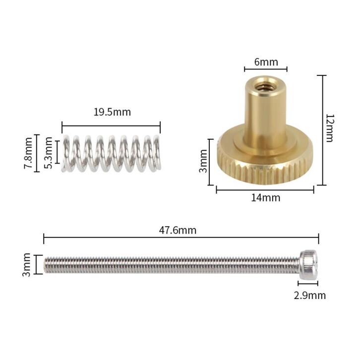KINGROON 4Sets M3 M4 Screw Nuts Heat Bed Leveling Spring Knob Parts ...