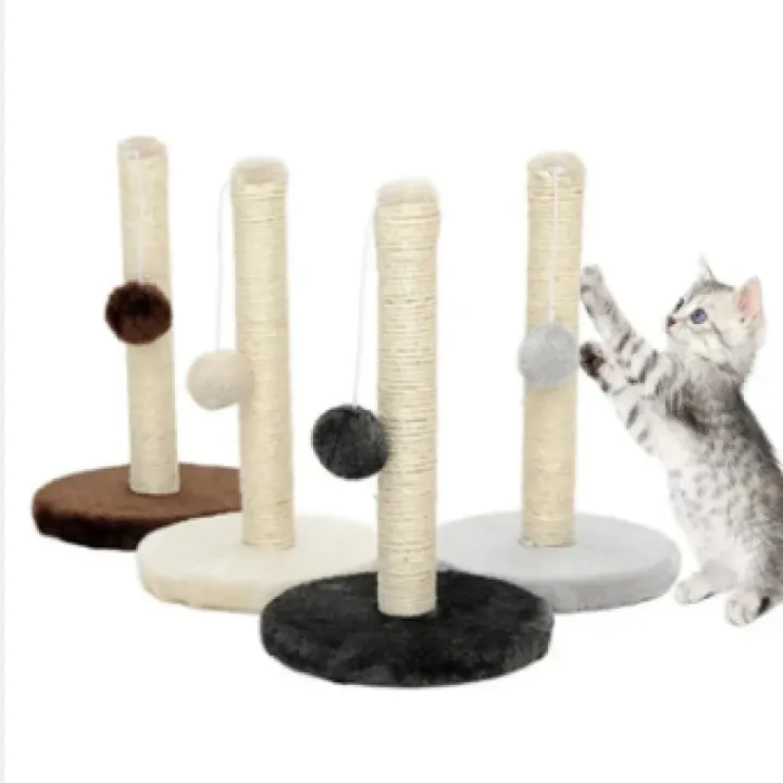 Round Base Single Pole cat Scratcher (Random Color) | Daraz.pk