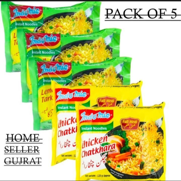 Indomie Noodle | Instant Noodles 120 Grams | Pack of 5 | (Lemon Tarka ...