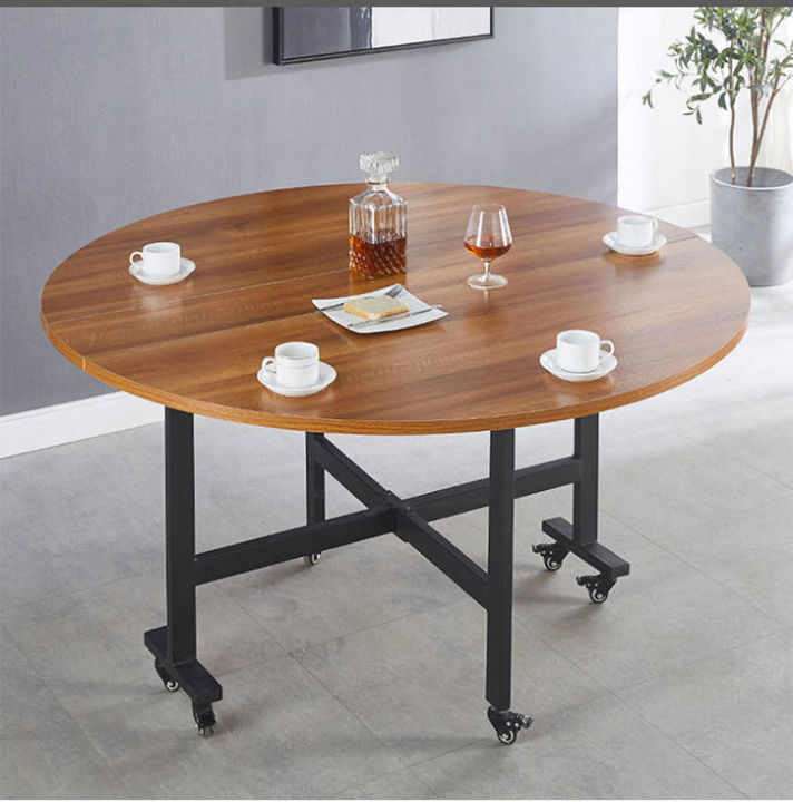 Dinning Table Folding, with Metal frame powder coating ,Family round ...