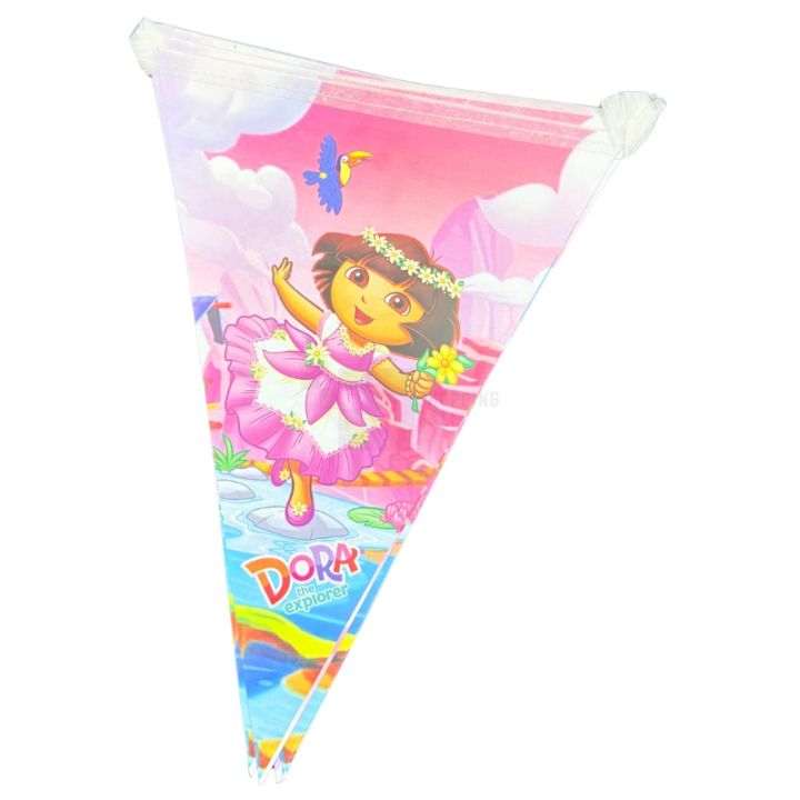 Dora Flag Banner - 11 Inch Height - Flag Banner - Pink - Girls - Pack ...
