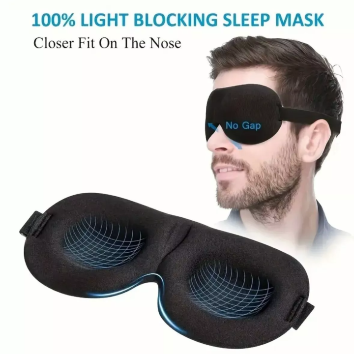 Soft Sleep Lightweight Luxurious Blackout Eye Padded 3D for Travel ...