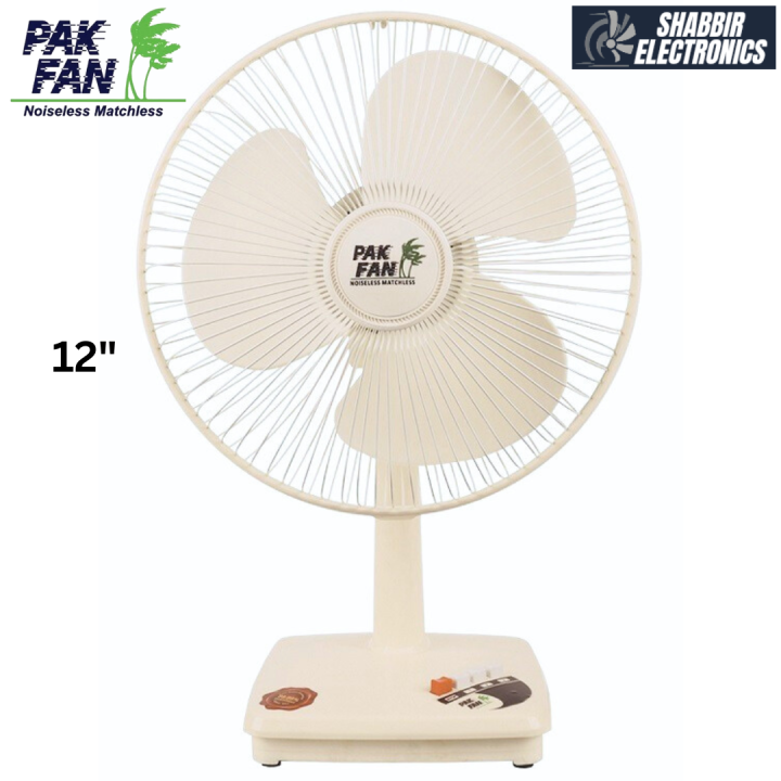 PAK Fan - Table Fan 12 inches pure copper wire floor fan White color ...