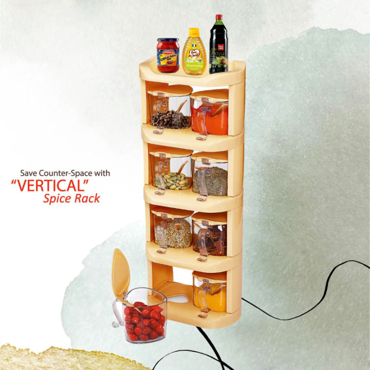 Pretty Neat 5 Tier New Vertical Style Spice Rack 8 PCs Set | Daraz.pk