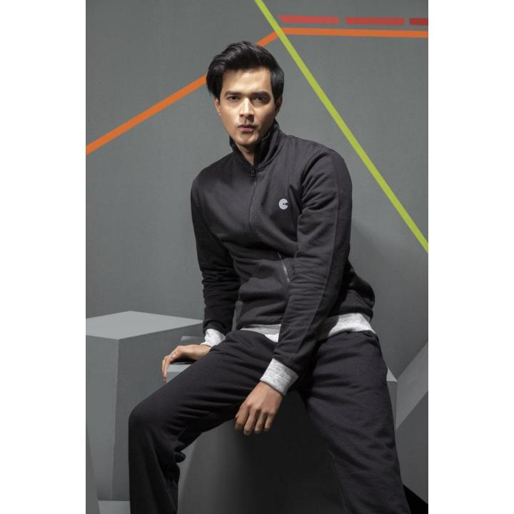 Califord Mock Neck Full Zipper for Men Black | Daraz.pk