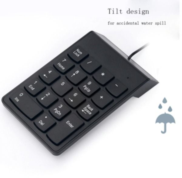 USB Number Portable Mini Keypad 18 Key For Laptop PC Notebook Desktop ...
