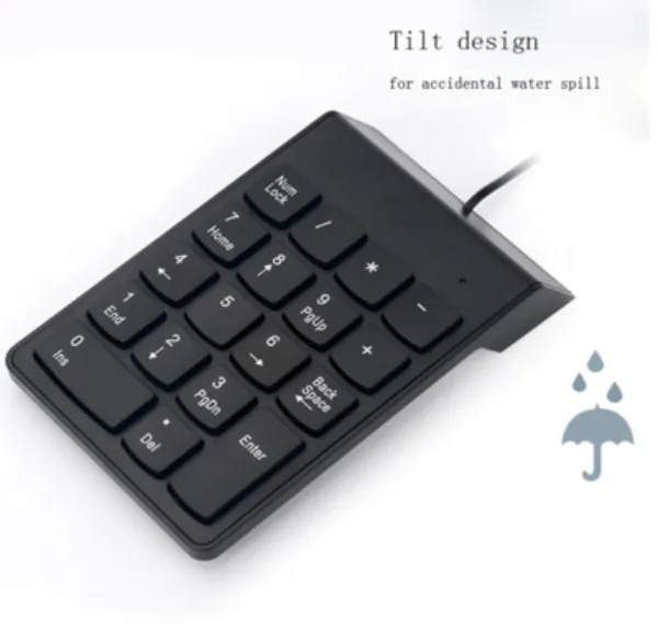 USB Number Portable Mini Keypad 18 Key For Laptop PC Notebook Desktop ...