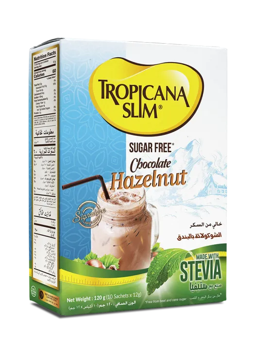 Tropicana Slim Stevia Sugar Free Chocolate Hazelnut Drink - (10 ...