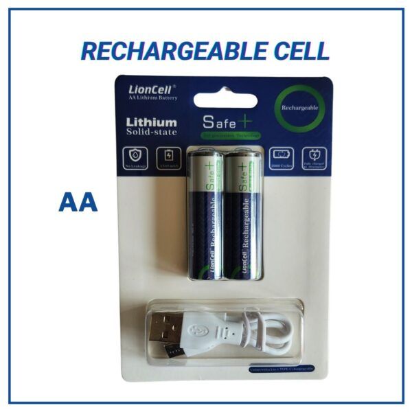 AA Rechargeable Cell With Charger Cable – High Capacity Eco-Friendly ...