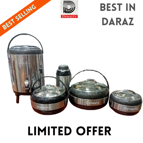 Dynasty Classic Hotpot Set 5pc - Stainless Steel Thermos & Insulated ...