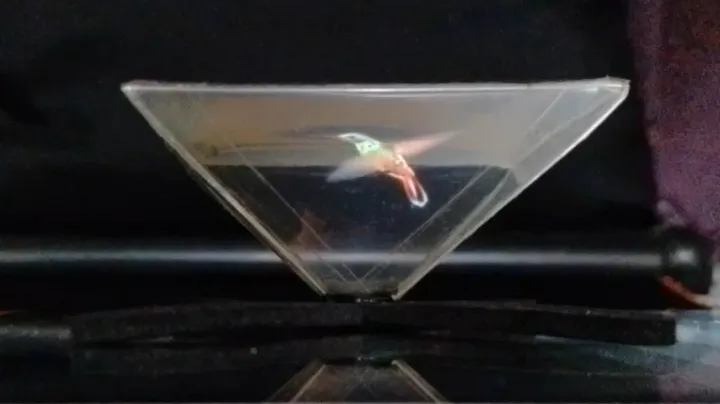 Mu'allaq 3D Hologram Projector Inverted Pyramid Frustum Lens 360 degree ...