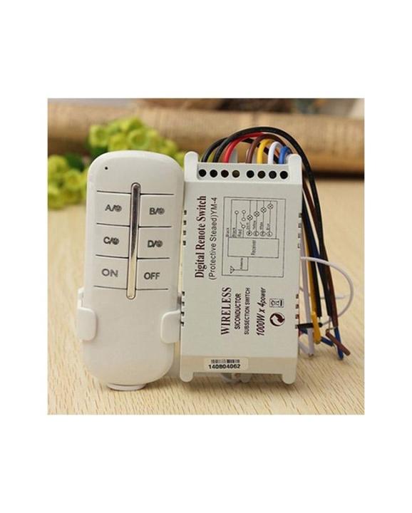 4 Channels On/Off 220V - Wireless Remote Kit for Lights and Fans | Daraz.pk