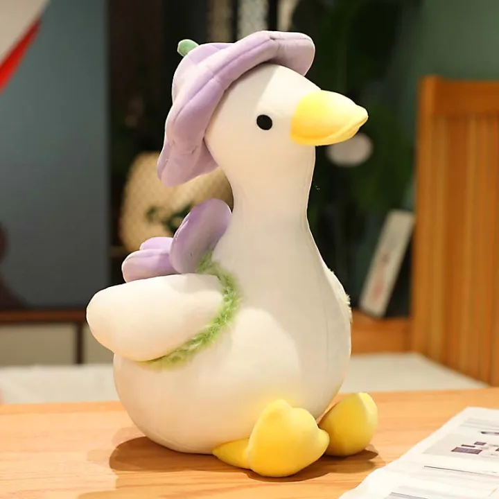 Cute duck plush doll little yellow duck toy sunflower duck duck doll ...
