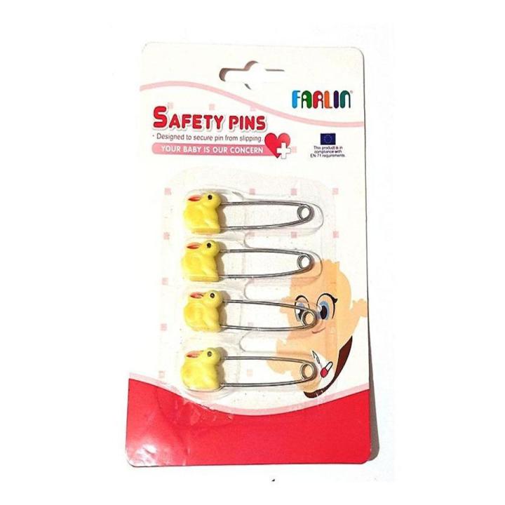 Farlin Four Animal Safety Pins Bf-120 - Yellow | Daraz.pk
