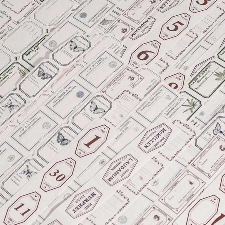 Panda Online 30PCS Want To See You Series Material Paper Long Label ...