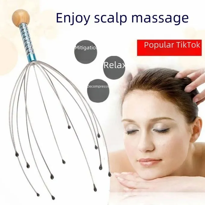 Octopus Head Massager & Scalp Scratcher | Relaxation & Tension Relief ...