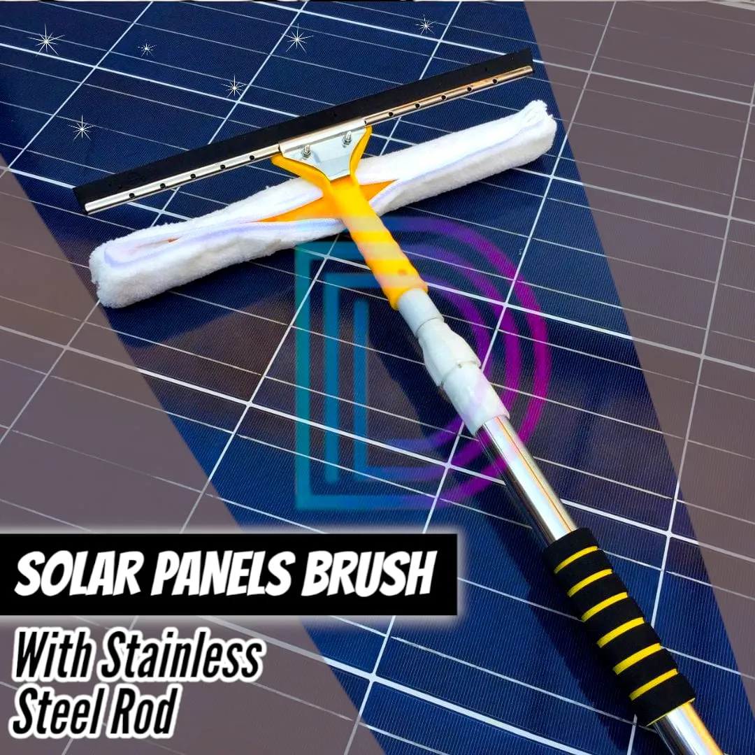 Solar Panel Cleaning Brush, 20 feet Adjustable Non-Magnetic Stainless ...
