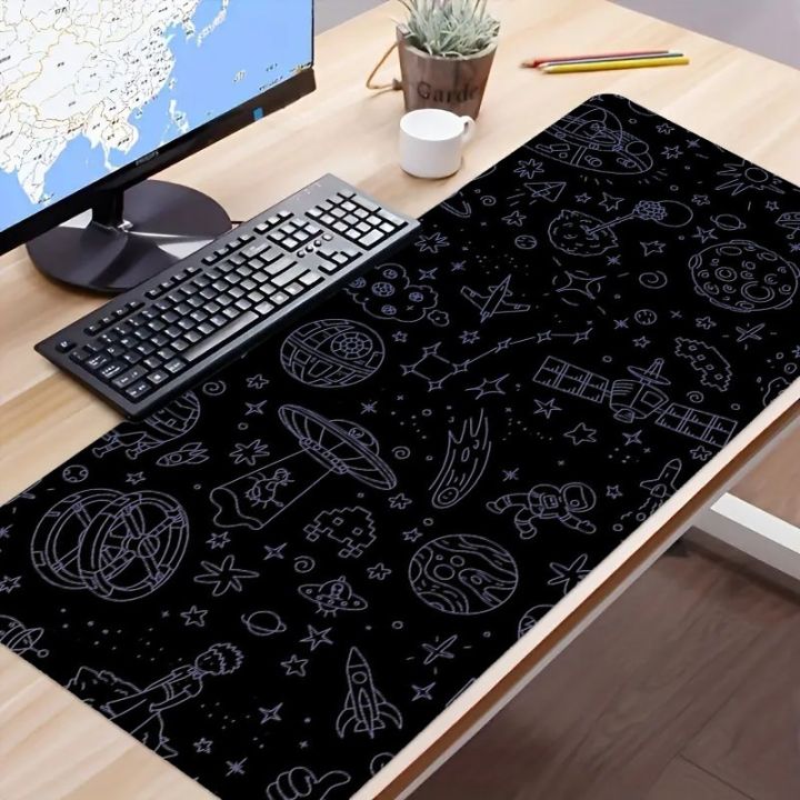 Outer Space Themed Large Gaming Mouse Pad, Office Desk Accessories Non ...