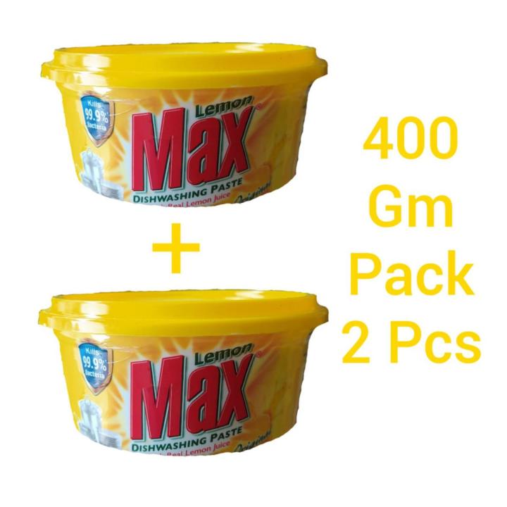 Lemon Max Dishwashing Paste With Real Lemon Juice Energy. 400 Gm Pack ...