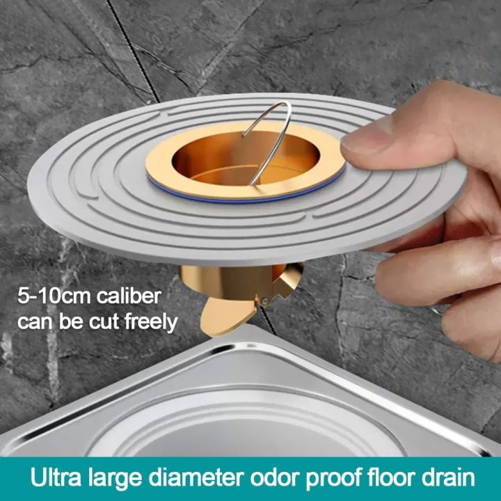 Durable Backflow Preventer Shower Floor Drain Dectable Universal Fast Drainage Floor Drain Anti ...