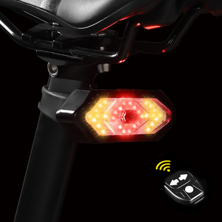 Rear Lamp Smart Bike Wireless Remote Turn Signal Lights Bicycle LED ...