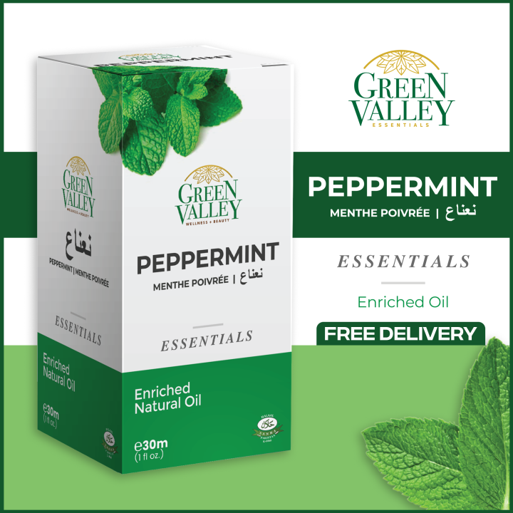 Green Valley Peppermint Oil - 30ml | Anti Acne, Skin Irritations | Daraz.pk