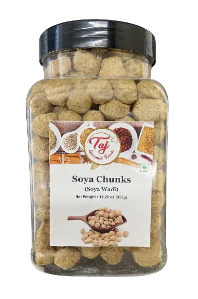TAJ Soya Chunks Nuggets Soya Vadi, High Protein Meat Substitute Natural ...