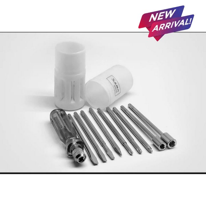 9 in 1 Star Interchangeable Multi Screwdriver Set + Electricity Tester ...
