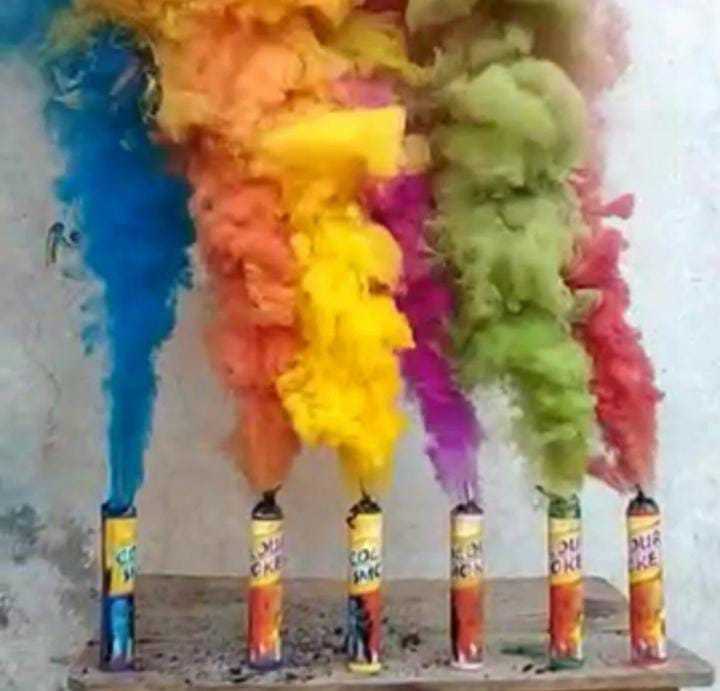 Pack of 5 Color Smoke Bombs for event celebration, providing a variety ...