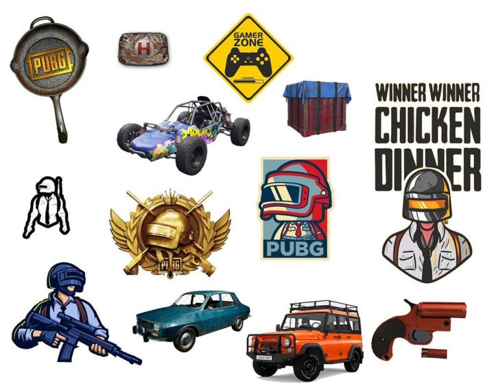 Pubg Stickers Game Stickers for Water Bottles Stickers Kids Adult Gamer ...