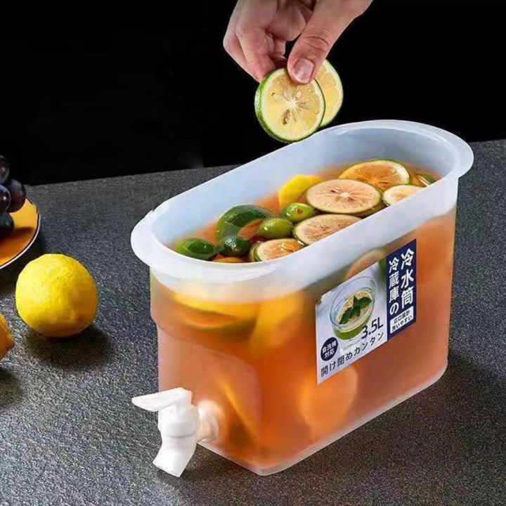 RN 3.5L Water Jug With Faucet Lemon Juice Jug Kitchen Drinkware Kettle ...