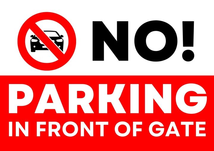 No Parking sign stickers, Warning Stickers A4 Size Ready to use | Daraz.pk