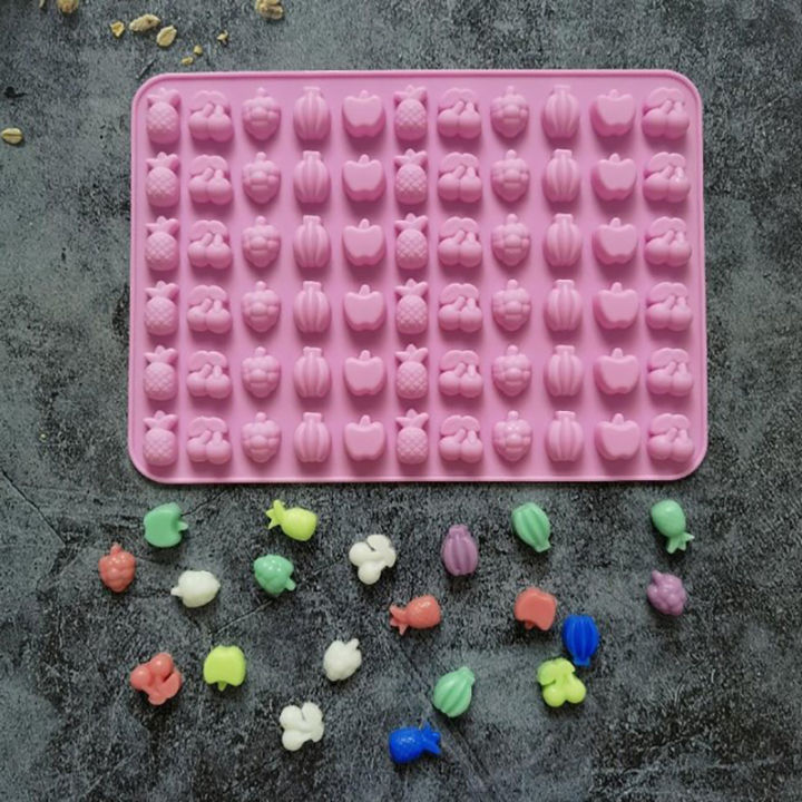 66 Holes Pineapple Candy Fudge Silicone Mold Mini Chocolate Ice Cube ...