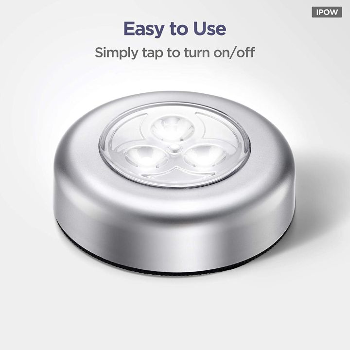 Bright LED Battery-Powered Wireless Night Light Stick Tap Touch Lamp ...