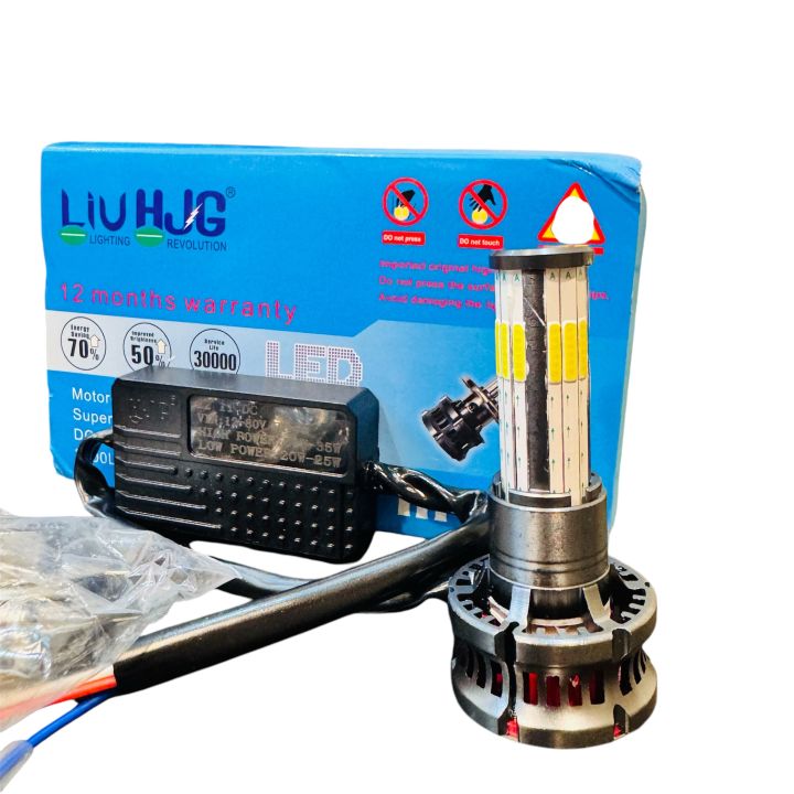 HJG M12 Mini LED Headlight Bulb – White Flasher with High/Low Beam ...