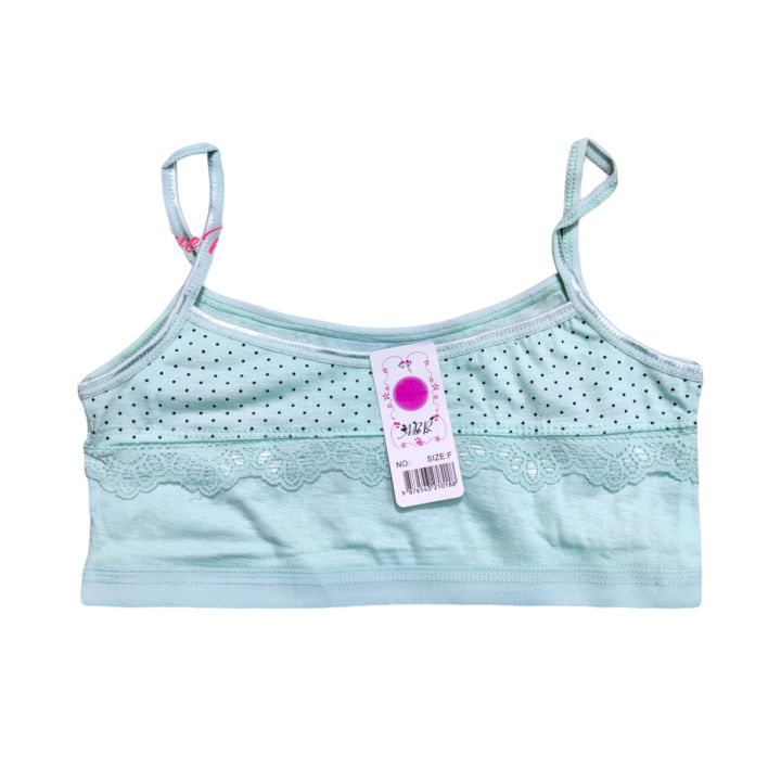 Breathable Cotton Bra Vest For Girls Stretchable Fancy Bralette Tank ...