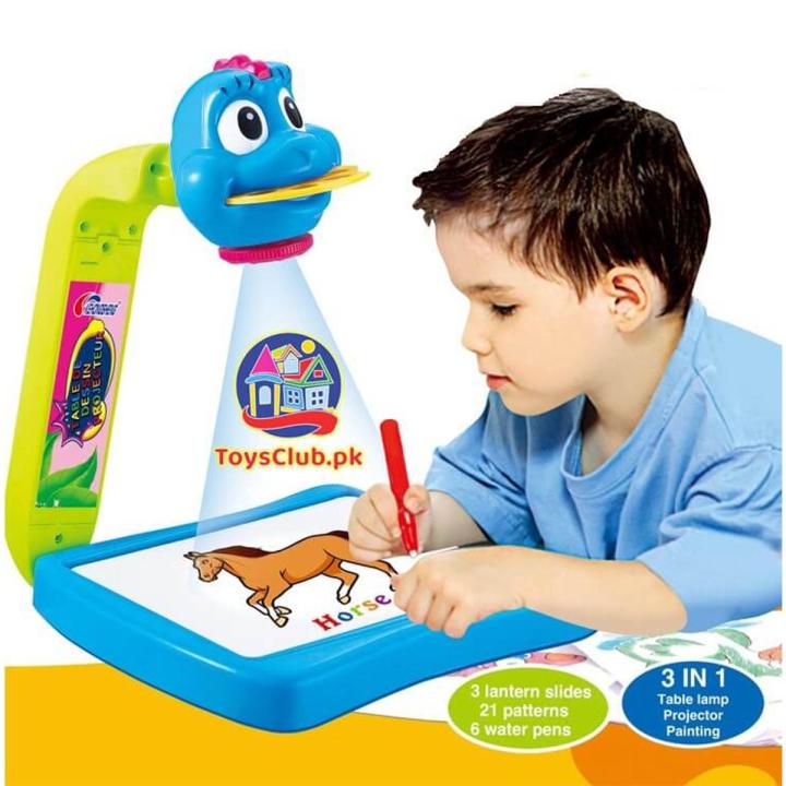 LED Projector Drawing Board Placed On Table - 24 Patterns - 3 Dics - 12 ...