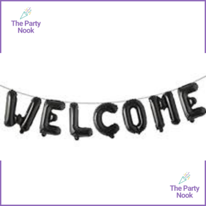 16" Golden Letter Welcome Foil Balloon Welcome Baby/Inauguration Party ...