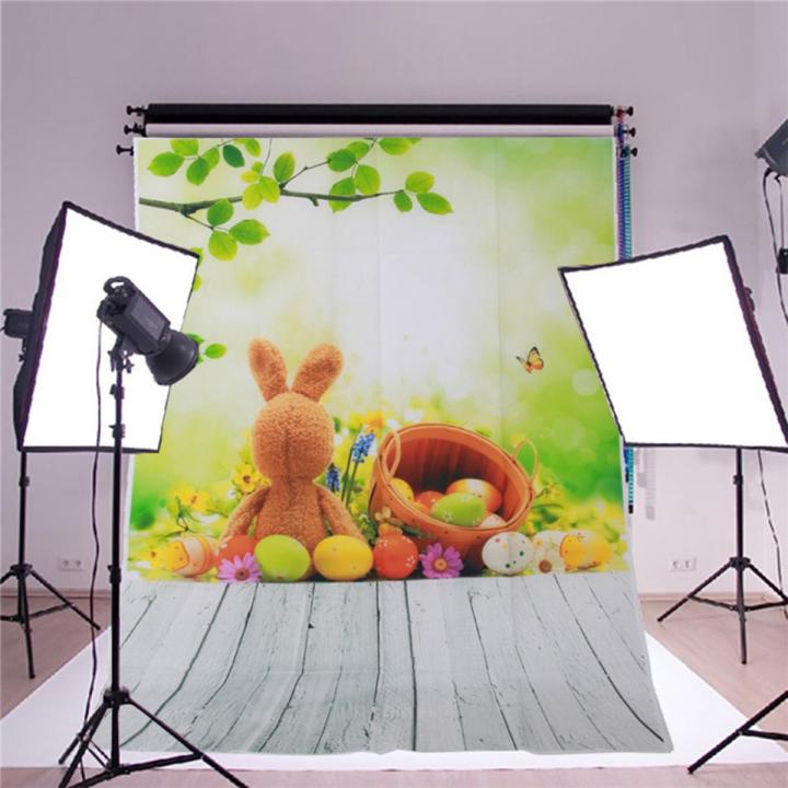 Luxury 3x5ft Floor Vinyl Photography Backdrop rabbit Easter Eggs ...