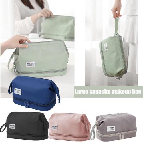 HT Travel Make Up Storage Bag Waterproof with Hook Double layer make up ...
