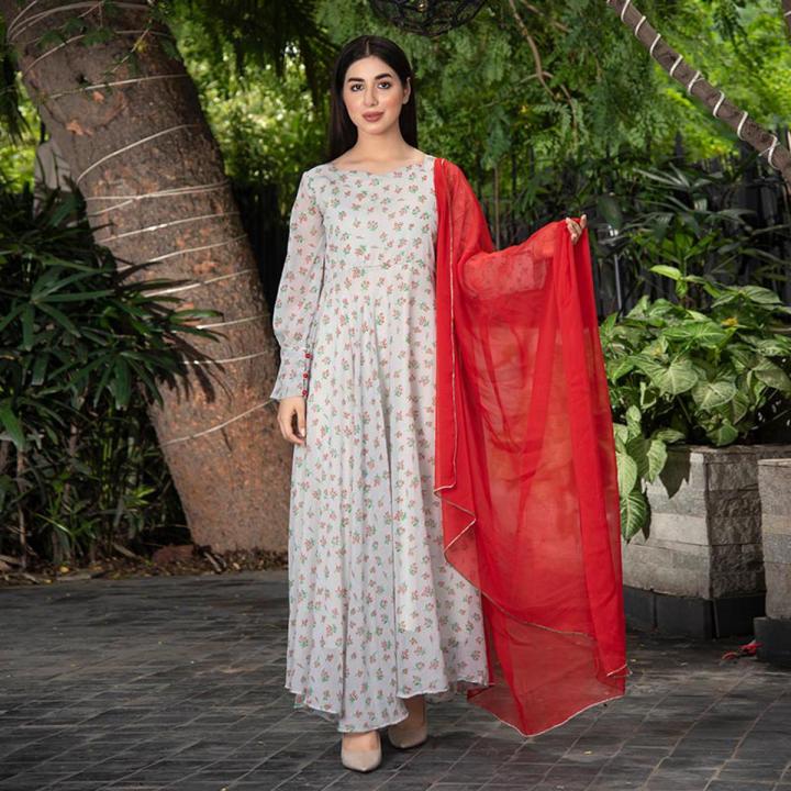 Nazmina Metallic shine Dress for girls-Illusion Collection | Daraz.pk